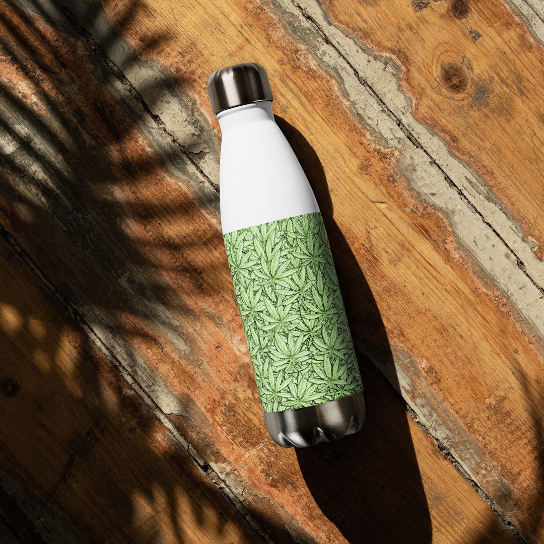 Marijuana Print Water Bottle - Etsy