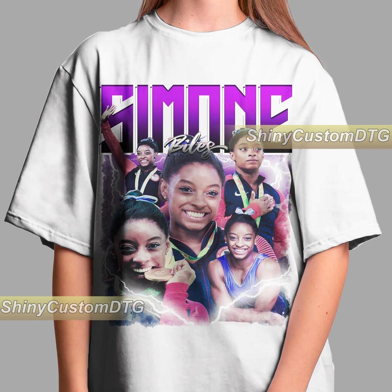 Simone Biles Tshirt American Atlet Champion Gymnast Shirt Vintage ...