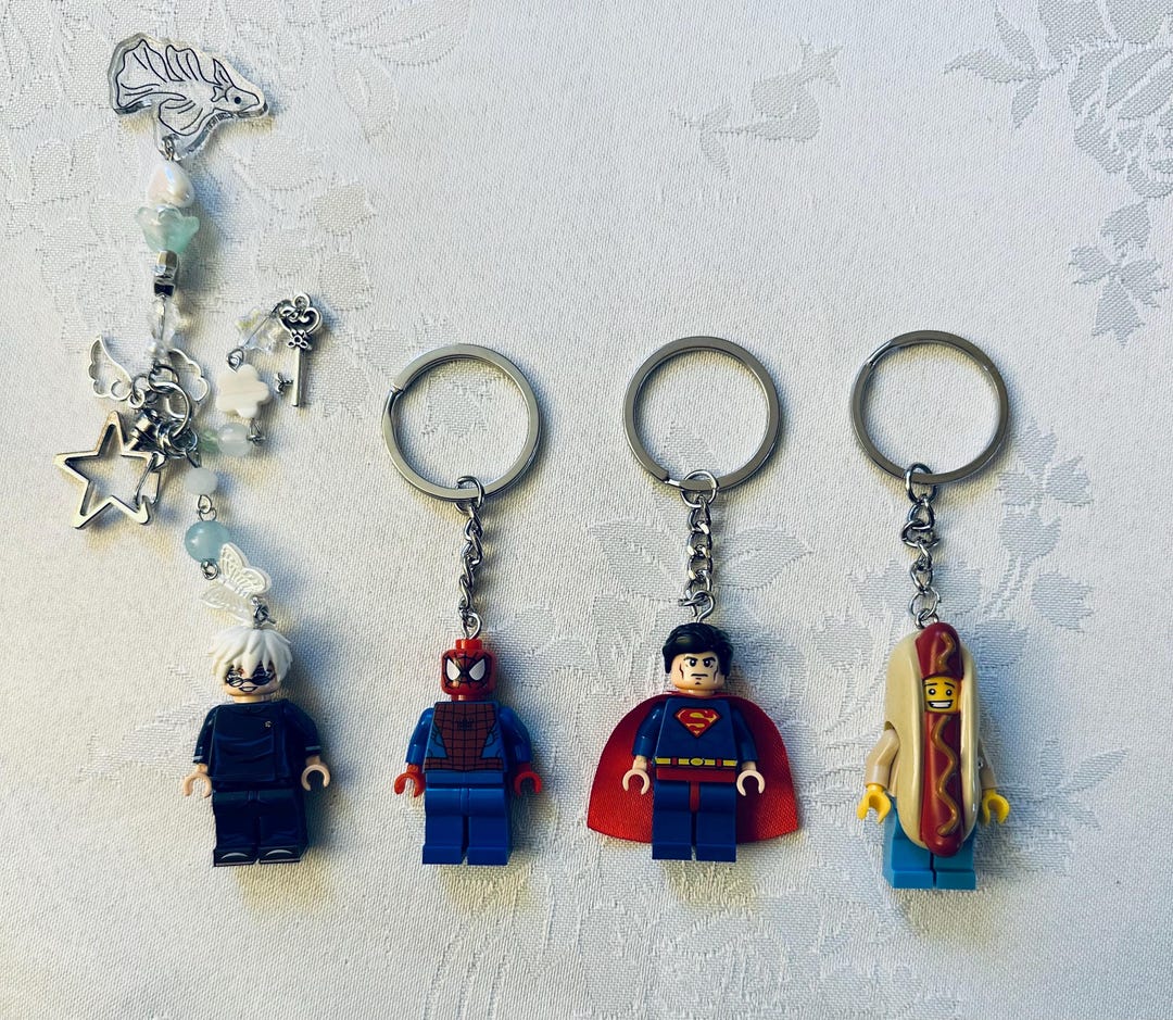 Anime & Superhero Minifigure Keychains - Etsy New Zealand