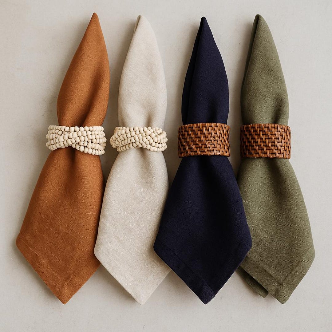 Handmade Linen Napkin Set of 2: Reusable Cloth Table Decor - Etsy