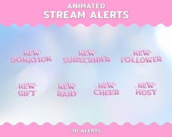 Animated STREAM ALERTS Pink Barbed Wire Y2K | Pink | Minimal | Streamer ...