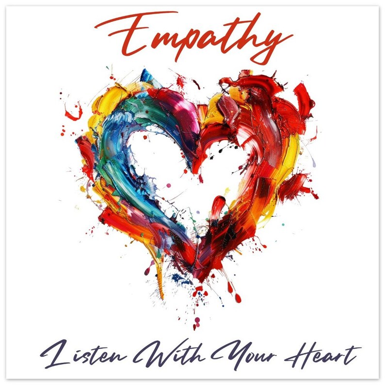Progressive Values Empowerment Poster: Empathy Listen With Your Heart - Etsy