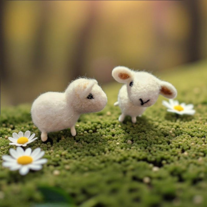 Large Felted Sheep – Figurine Mouton En Laine – Handmade Merino Wool ...