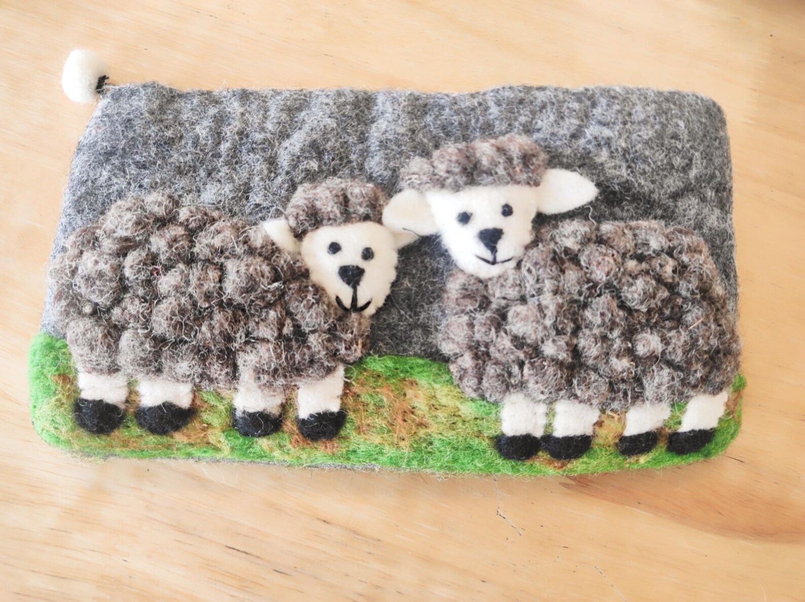 Merino Wool Felt Sheep Purse - Small Embroidered Coin Pouch – Eco ...