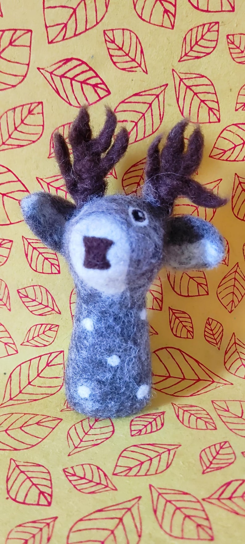Handmade Felt Deer Finger Puppet: Woodland Storytime Toy - Etsy