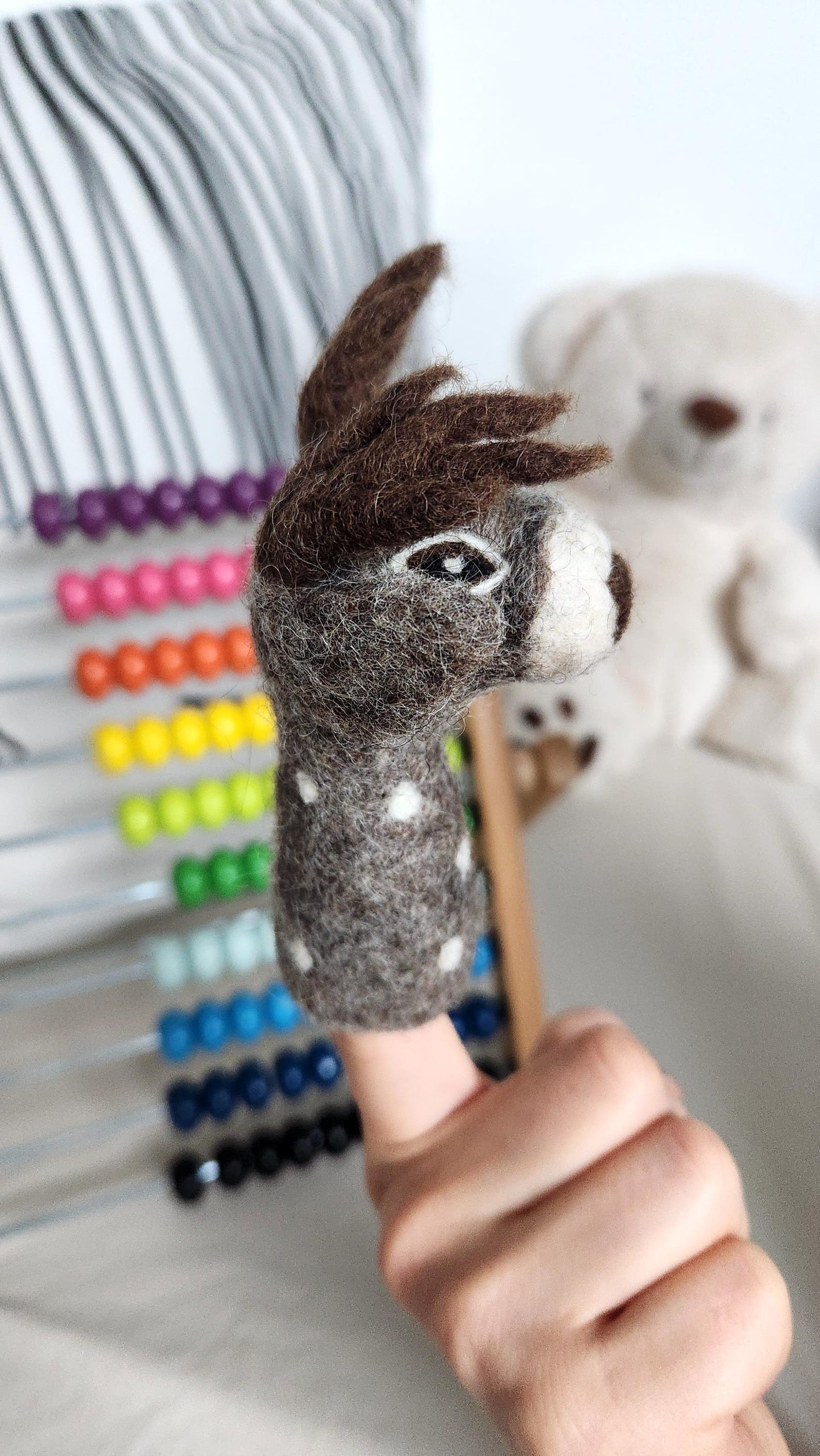 Handmade Felt Deer Finger Puppet: Woodland Storytime Toy - Etsy