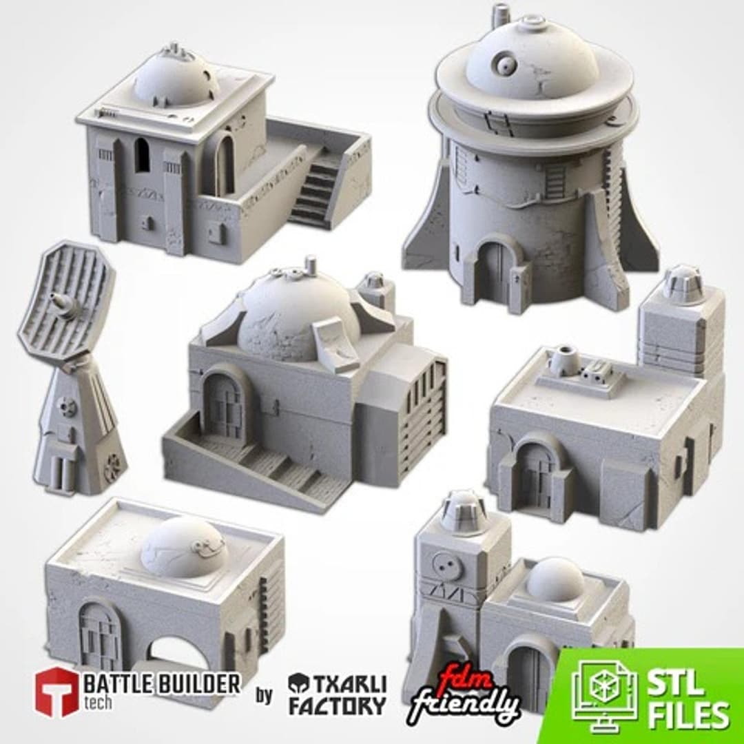 Star Wars Desert Buildings – 3D Printed Wargaming Terrain (7 Pieces) - Etsy