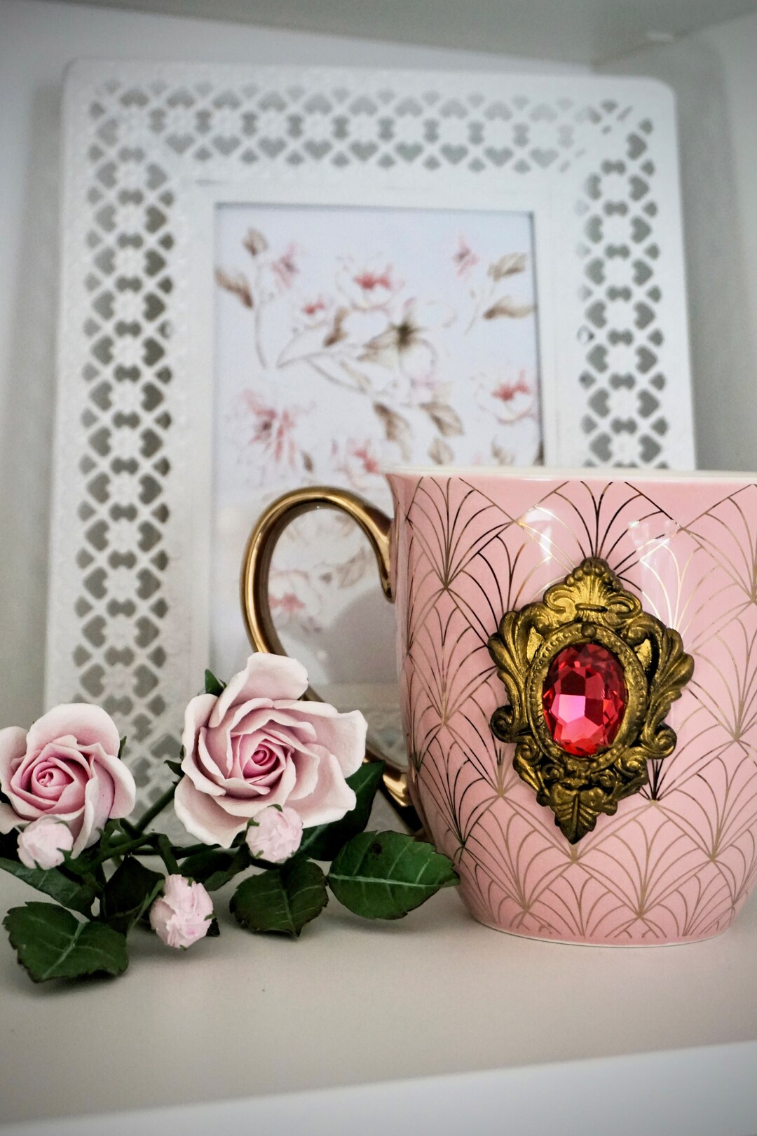 Royal Mood Cup Pink Tea Mug Crystal Luxury Posh Exclusive Gift - Etsy
