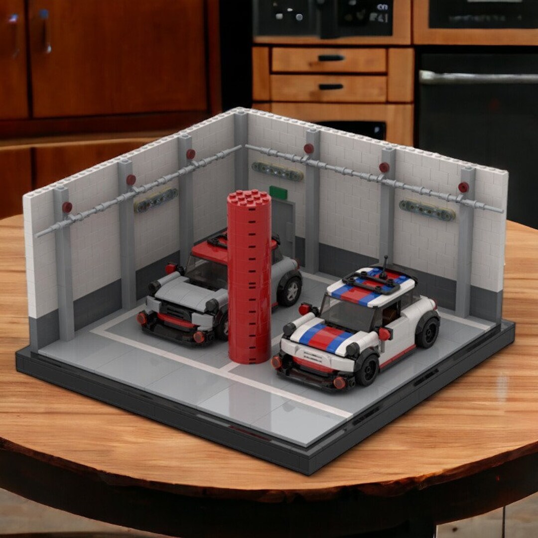 Lego Compatible Two Car Garage Model Building Bricks Set Cars Not ...