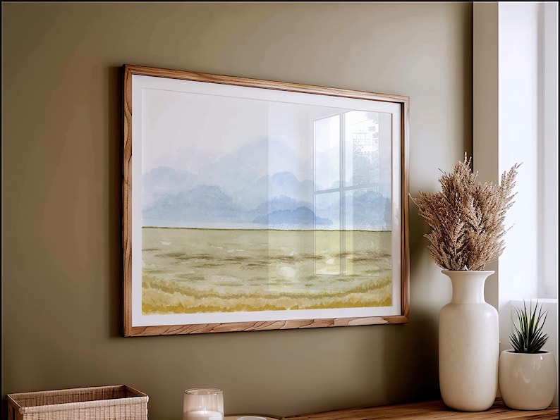 Watercolor Landscape Painting | Nature Wall Art | Nature Watercolor ...