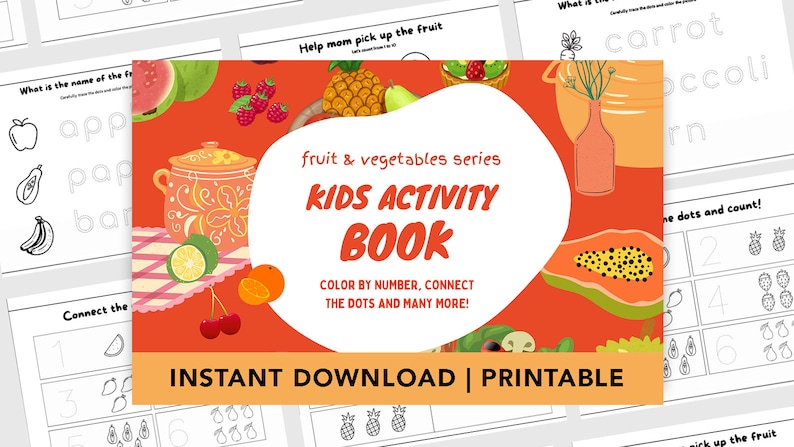 Kids Busy Book, Activity Book, Coloring Counting Number Fun Playbook ...