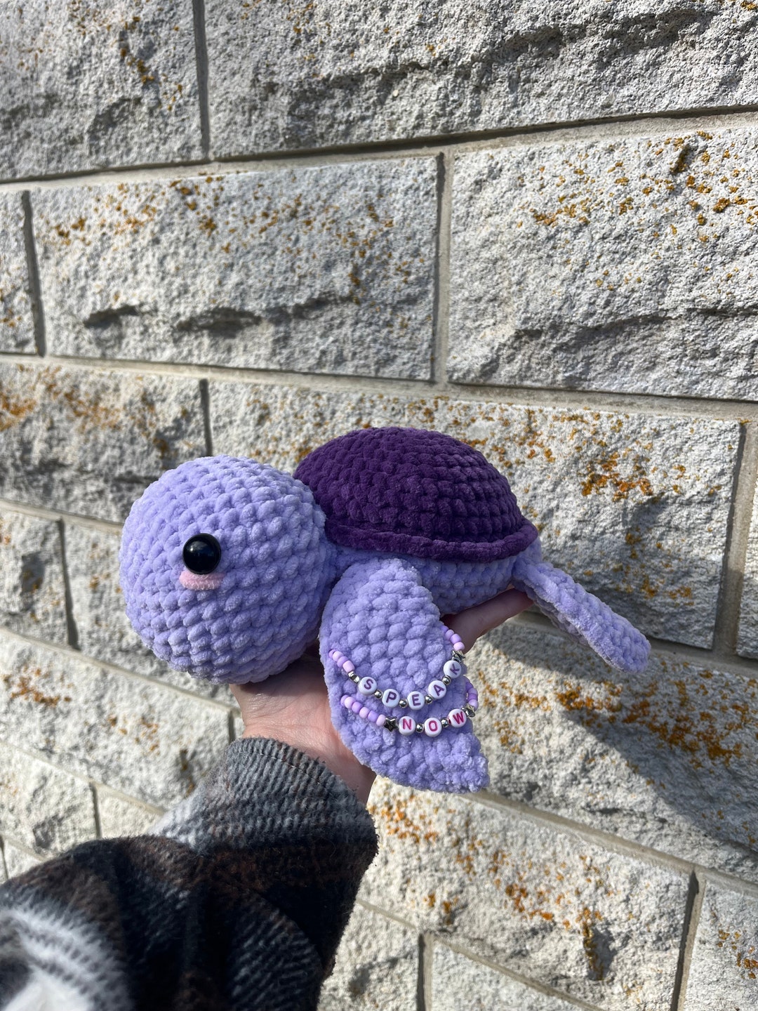 Handmade Crochet Plushie Turtle Emotional Support Turtle Speak Now ...