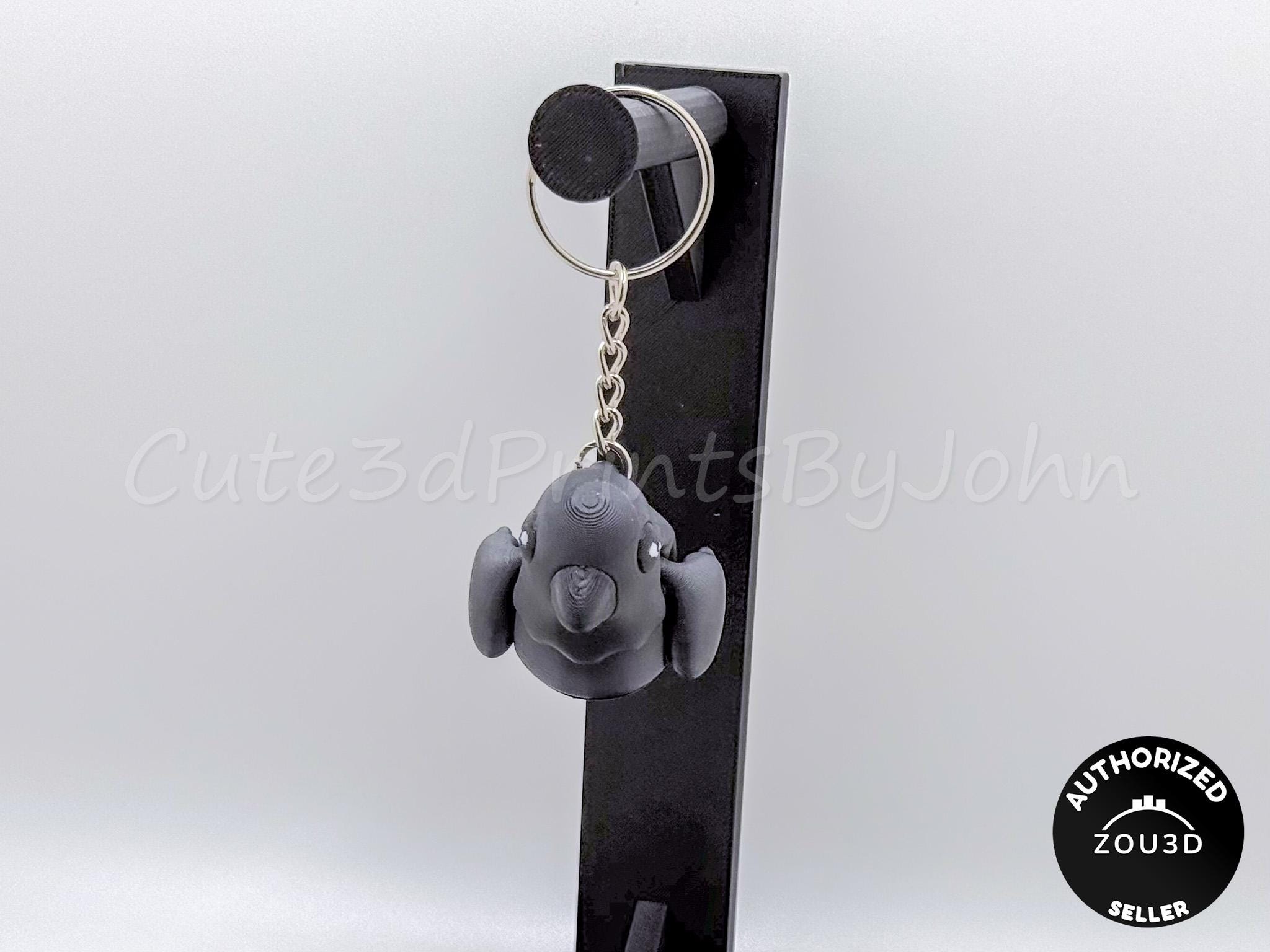 3D Printed Articulated Crow Keychain - Gothic Bird Keyring, Unique ...