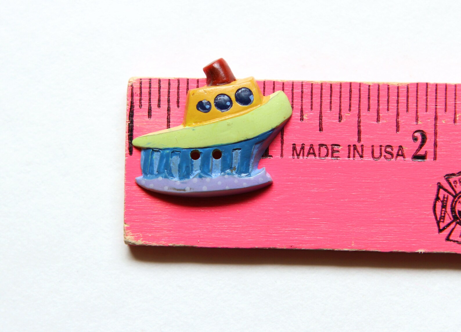 Boat Button Boat Goofy Button Tugboat Realistic Button - Etsy