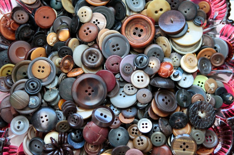 Pound of Primitive Buttons Vintage Button Lot Bulk Buttons - Etsy