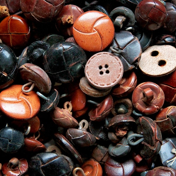 Leather Buttons - Etsy