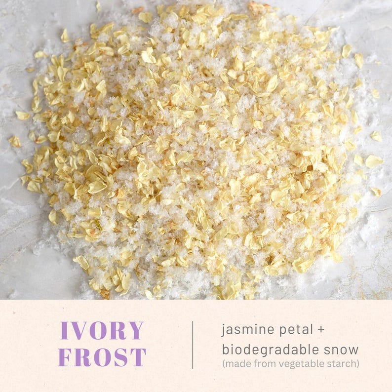 Wedding Confetti: Biodegradable White Snow & Dried Flower Petals for ...