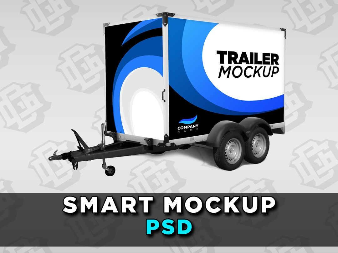 Small Enclosed Racing Trailer Mockup Template PSD 3 Views - Etsy