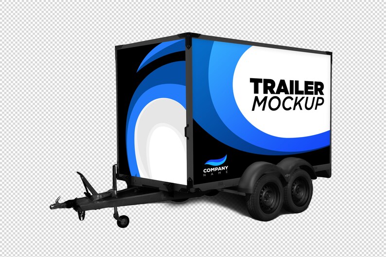 Small Enclosed Racing Trailer Mockup Template PSD 3 Views - Etsy