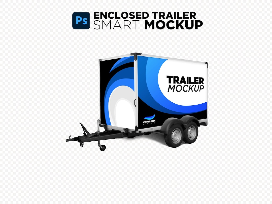 Small Enclosed Racing Trailer Photoshop Mockup Template PSD - Etsy