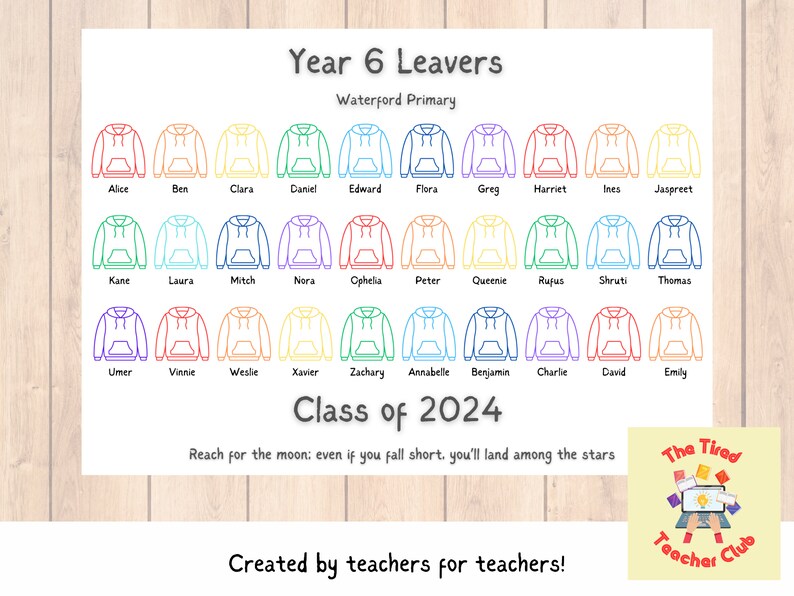 Year 6 Hoodies Leavers Print, Year 6 Leavers Gift, Year 6 End of School ...