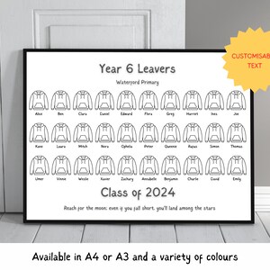 Year 6 Hoodies Leavers Print, Year 6 Leavers Gift, Year 6 End of School ...