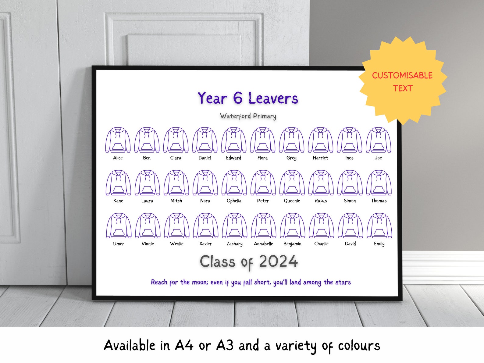 Year 6 Hoodies Leavers Print, Year 6 Leavers Gift, Year 6 End of School ...