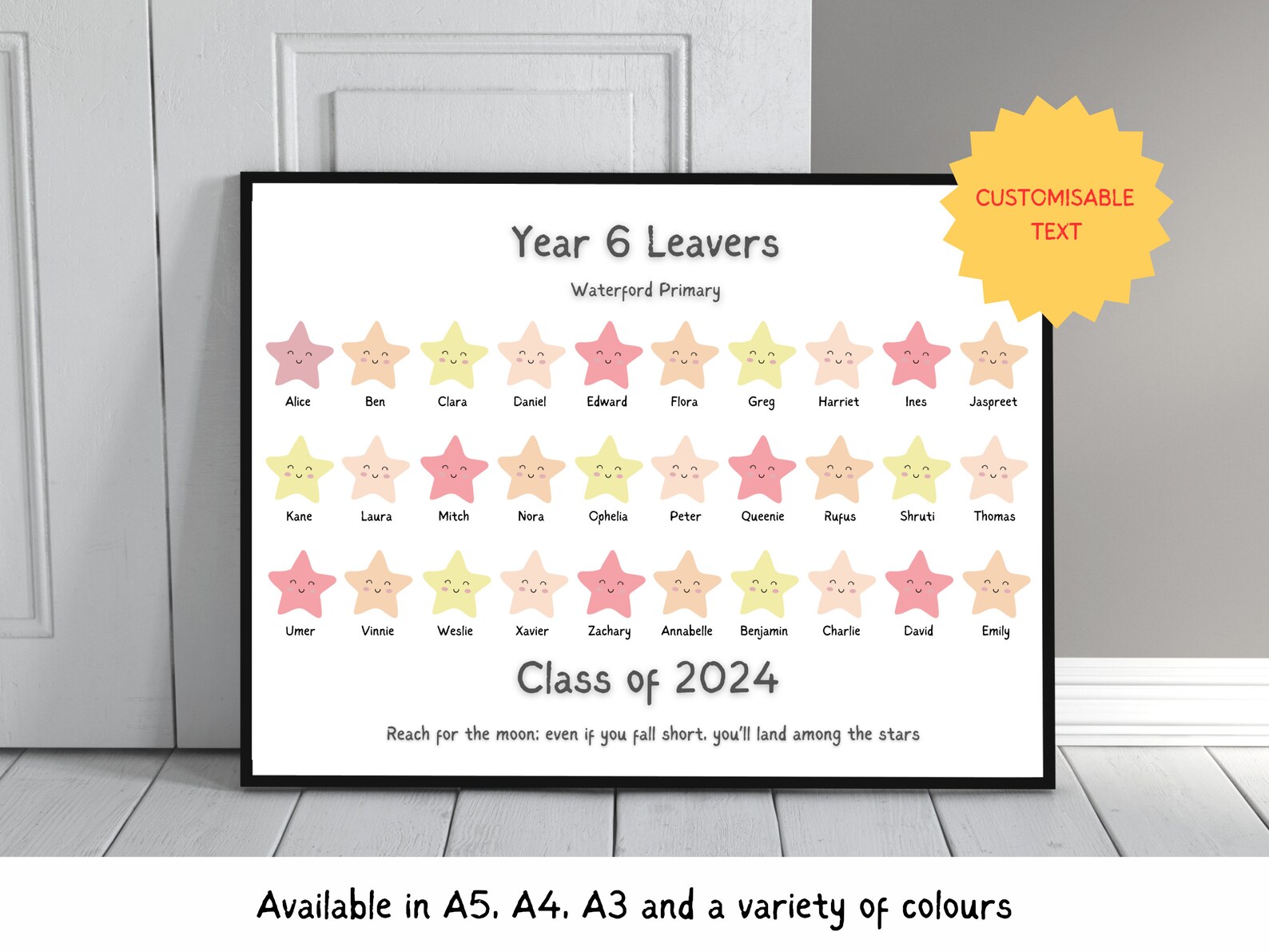 Year 6 Leavers Print, Year 6 Leavers Gift, Year 6 End of School, Year 6 ...