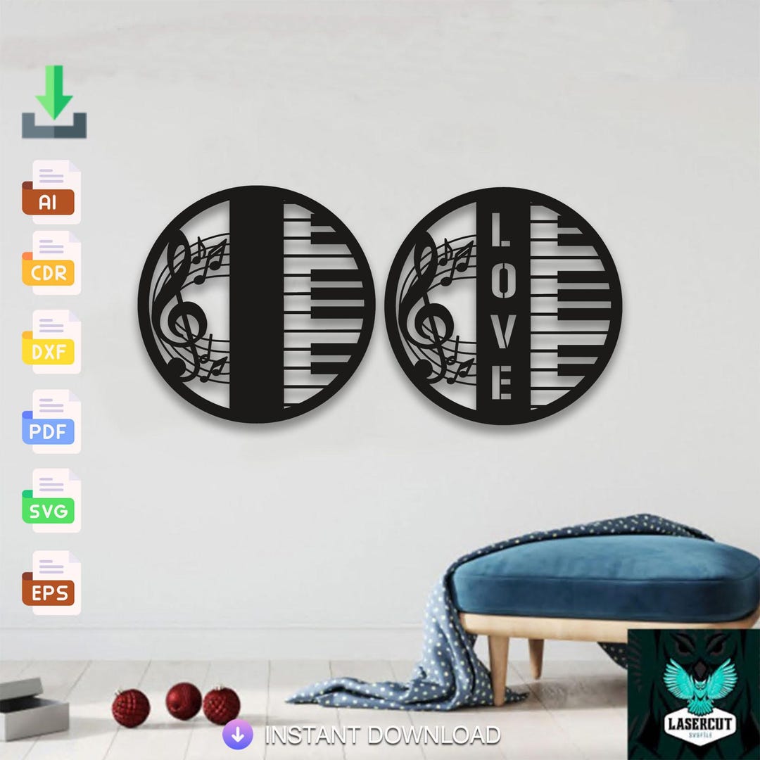 Personalized Music Note Laser Cut, Svg, Dxf, Glowforge CNC Cutting, Pdf ...