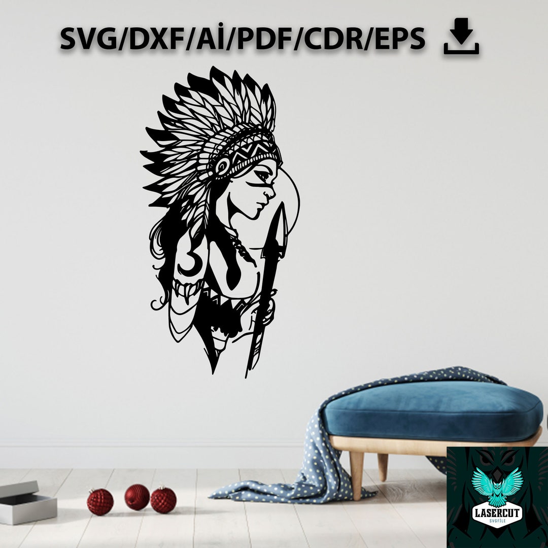 Wall Decorationindian Women, Laser Cut, Svg, Dxf, Glowforge CNC Cut,pdf ...