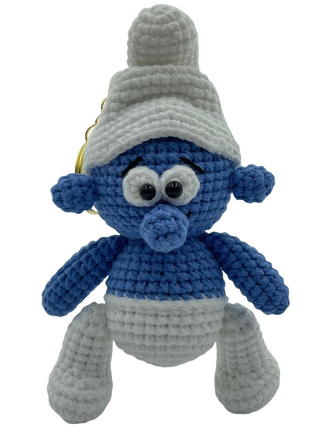 Handmade Crochet Smurfs Keychain Ornament Adorable Accessories, Perfect ...