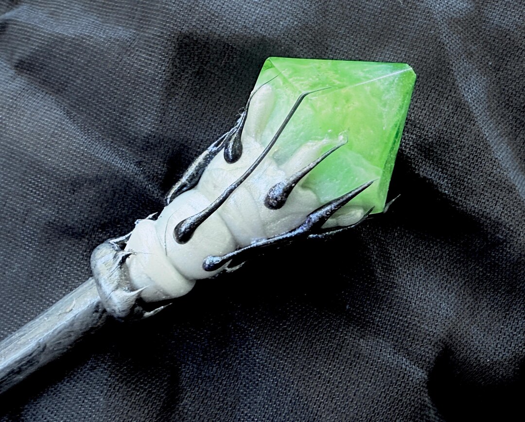 Green Swirl Elven Mage Wand for Witches and Wizards - Limited Edition ...