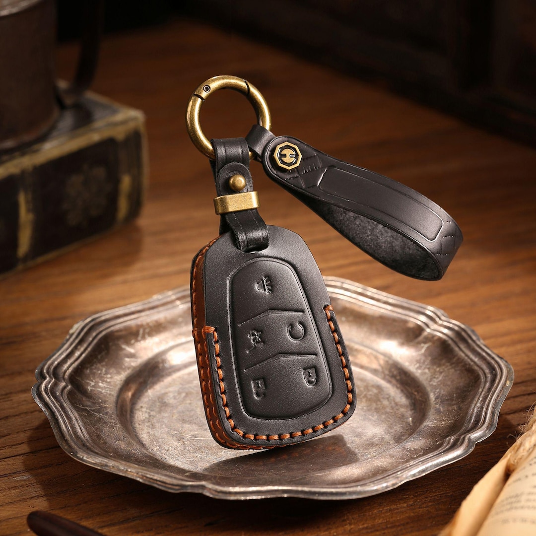 Personalized Leather Key Fob Cover Fit for Cadillac XT6 XT5 XT4 CT4 CT5 ...