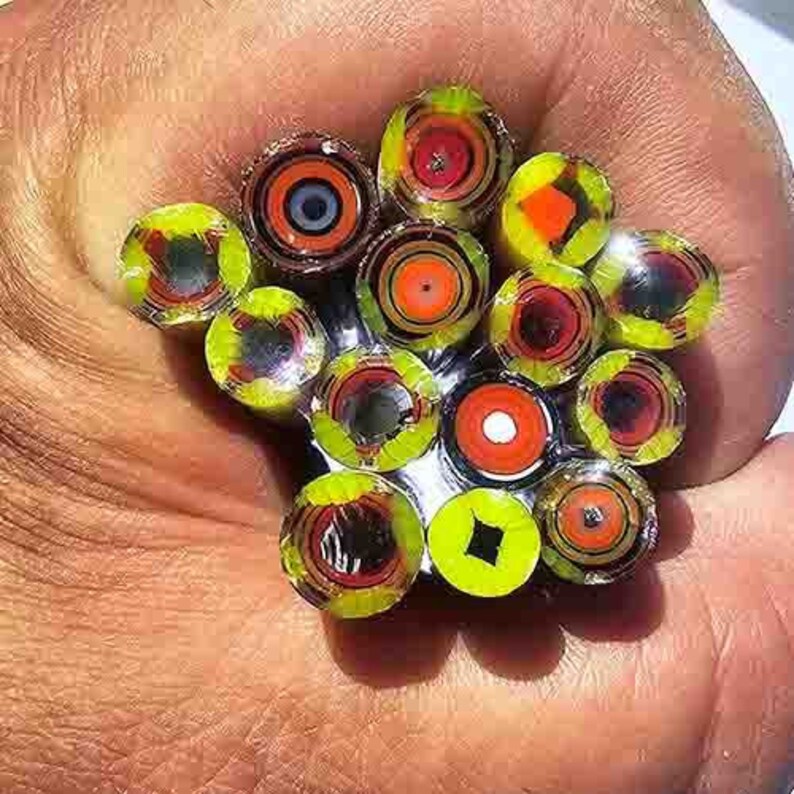 Sandy, Handmade Murrine Glass Art Components Oceanside Compatible 96COE ...