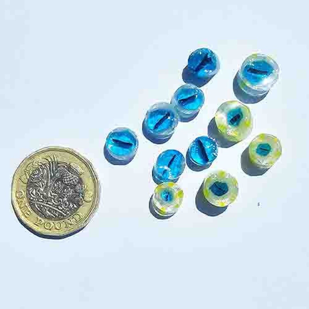 Snake Eyes, COE96, Murrine, Milliefiore, Vitrigraph Cane or Slices ...