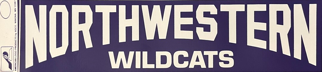 Northwestern University Vintage 80s 90s Deadstock Bumper Sticker - Etsy