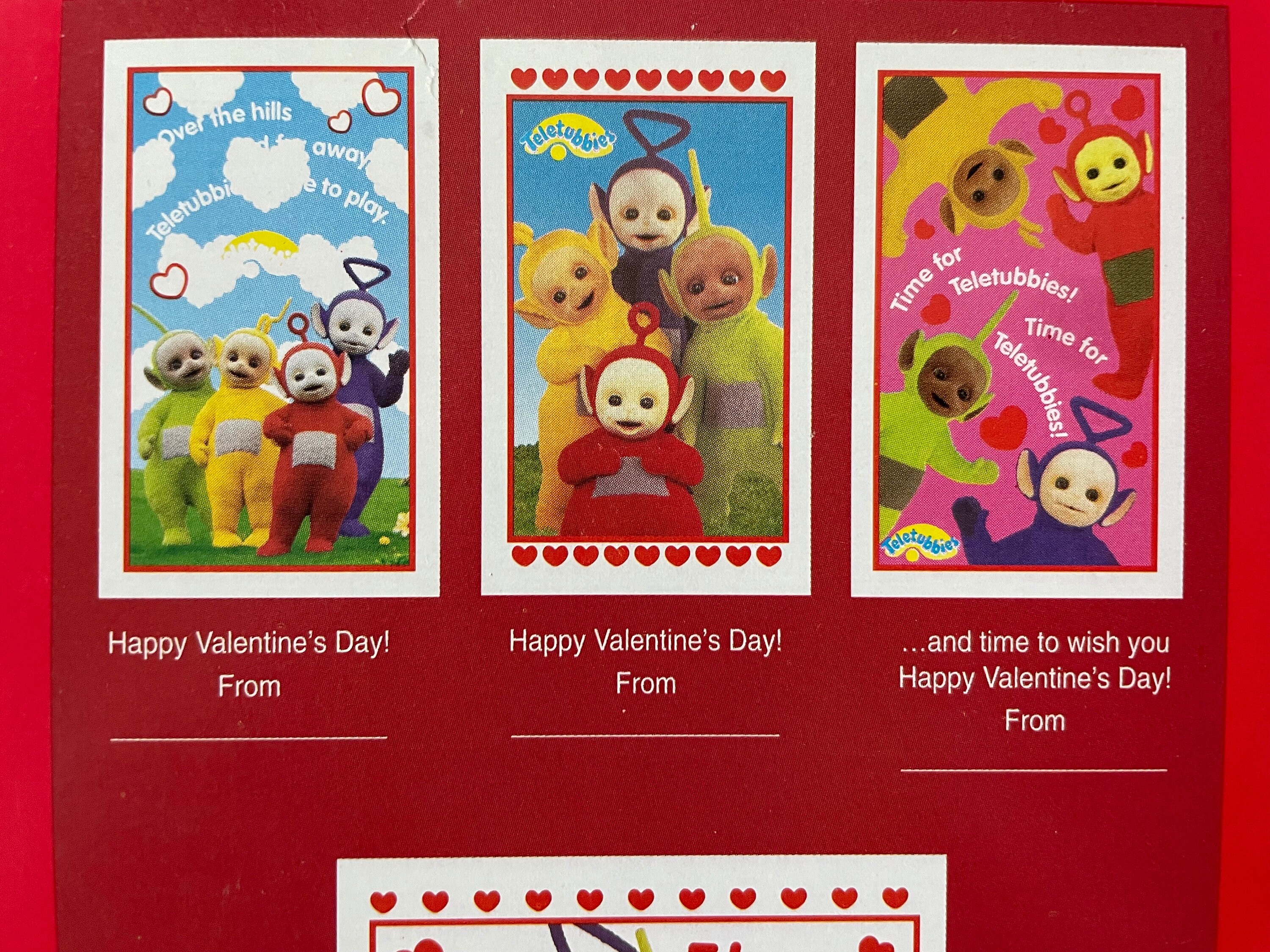 1990s Teletubbies Valentines Unopened Deadstock Box of 38 Valentine ...