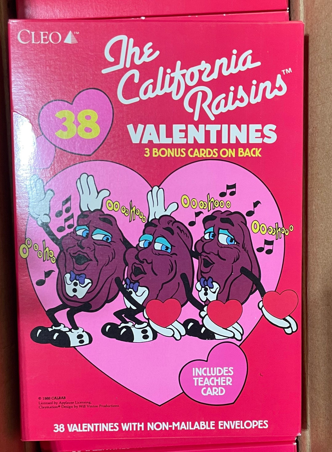 California Raisins Unopened Box of 90s Valentines Cards - Etsy
