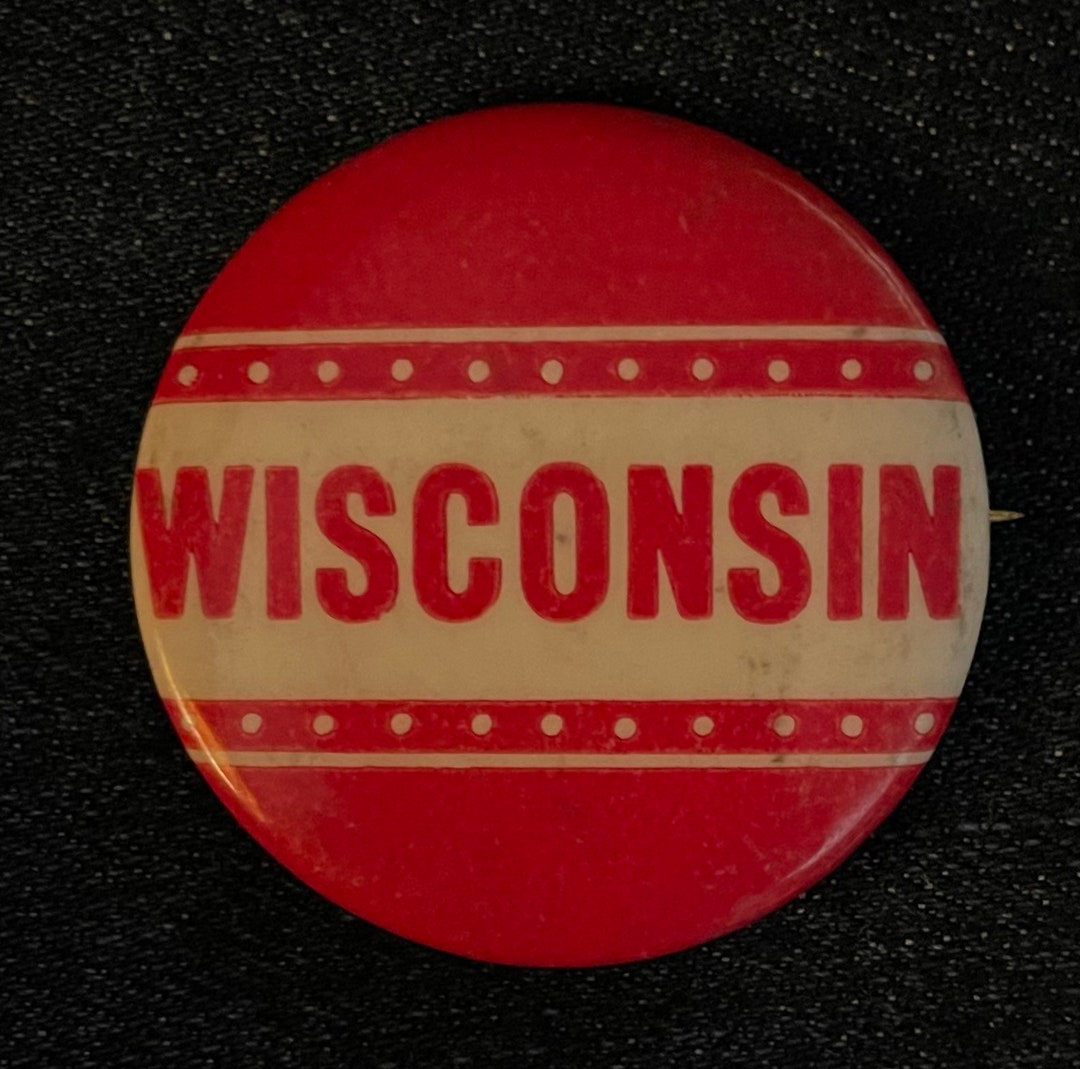 University of Wisconsin 1960s Vintage Pinback Button 1.75 - Etsy