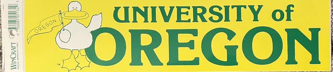University of Oregon Vintage 80s 90s Deadstock Bumper Sticker - Etsy