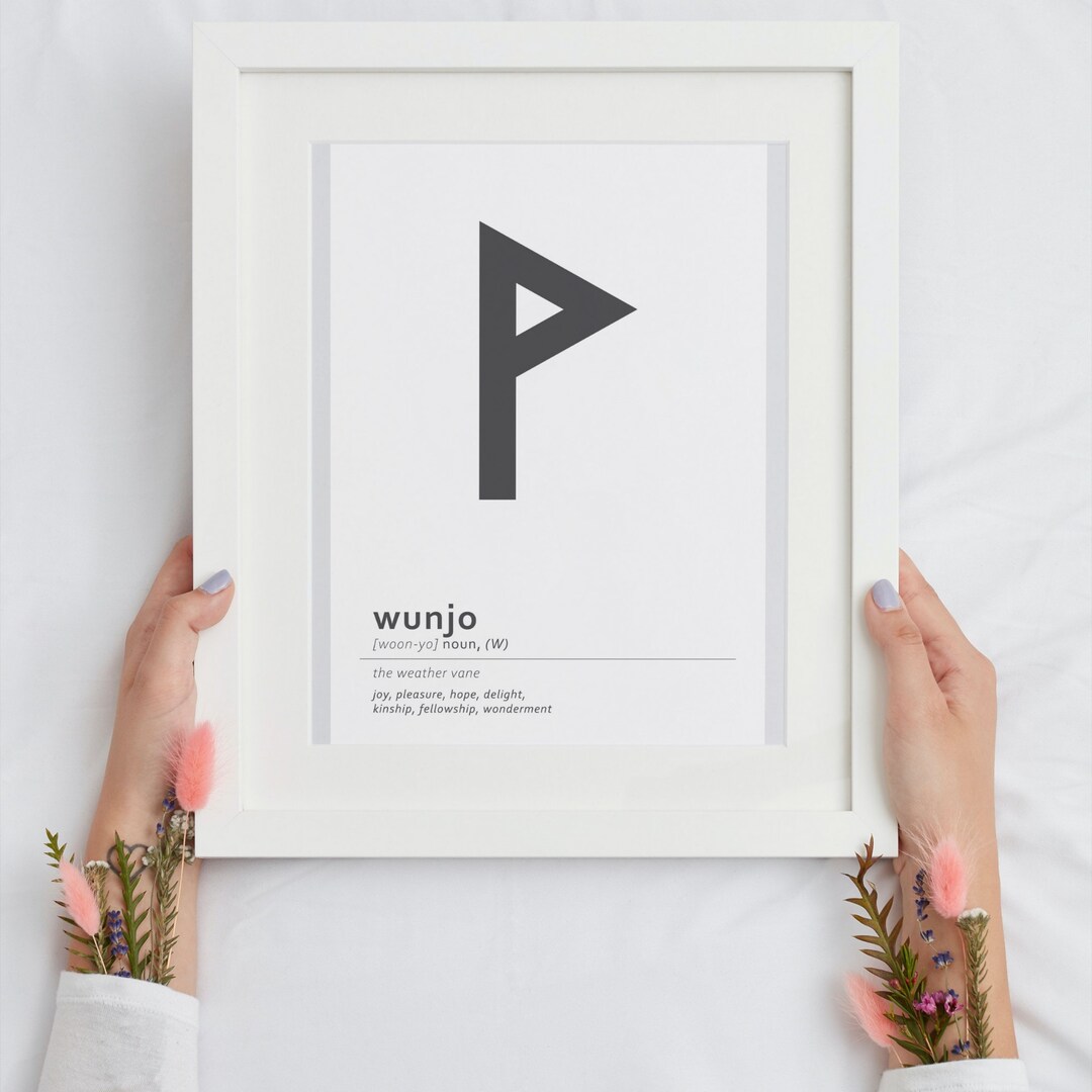 Wunjo Rune Print, Viking Decor, Nordic Home Art (digital Download) - Etsy