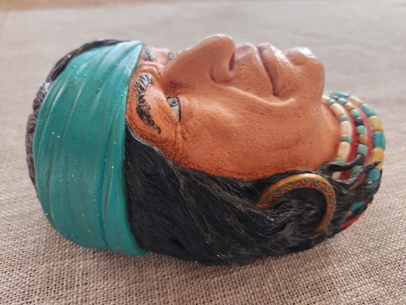 Vintage Chalkware Native American Bust Wall Art - Etsy
