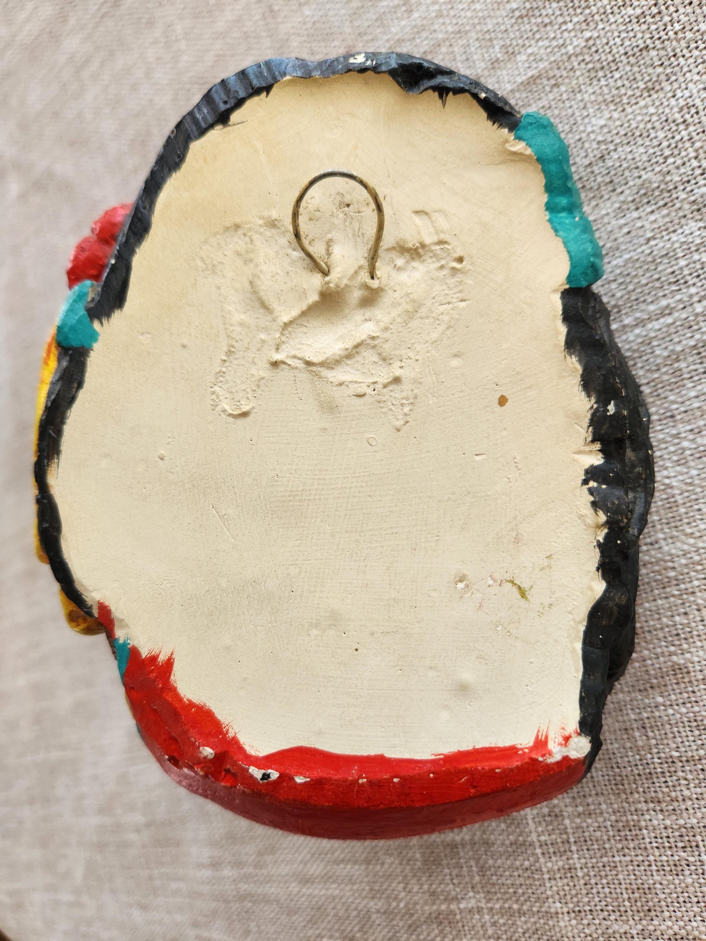 Vintage Chalkware Native American Bust Wall Art - Etsy