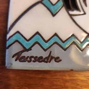 Native American Inspired Design Art Tile. Signed "teissedre 85" - Etsy
