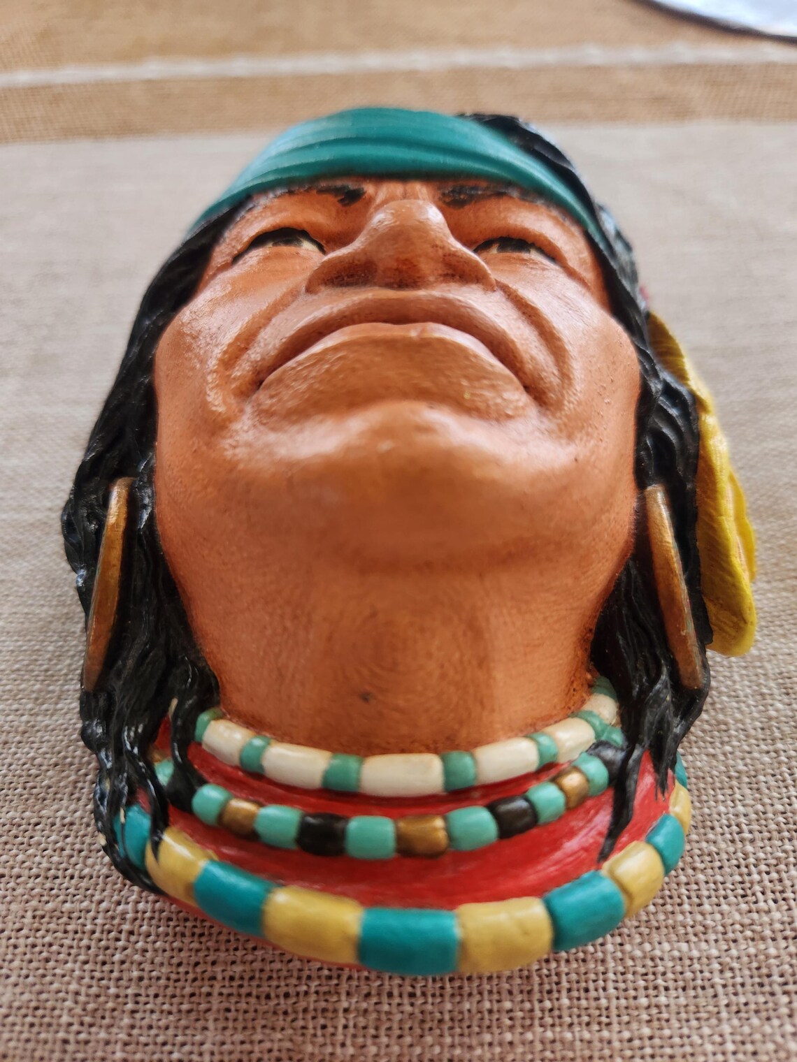 Vintage Chalkware Native American Bust Wall Art - Etsy