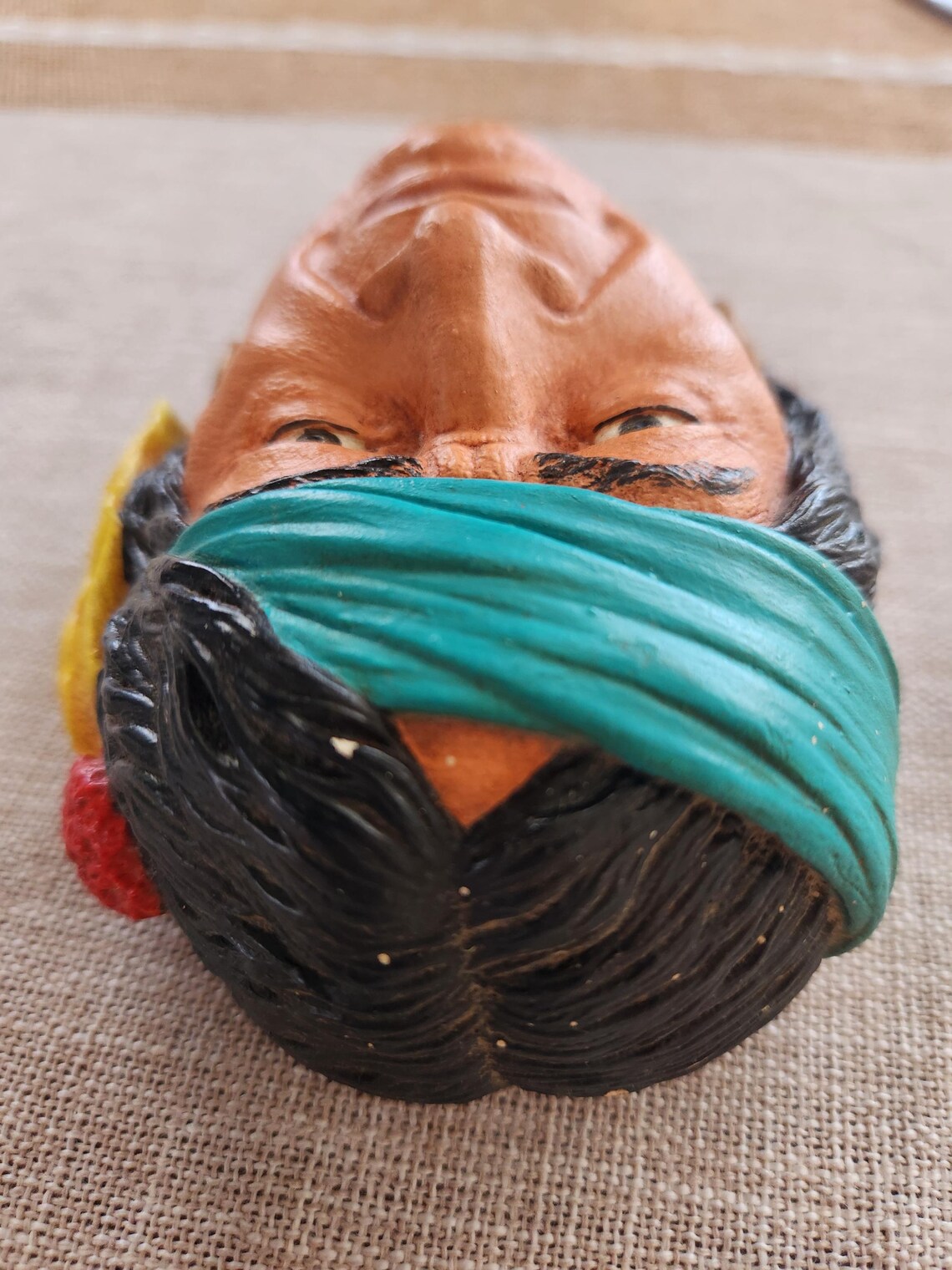 Vintage Chalkware Native American Bust Wall Art - Etsy