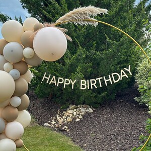 Polka Dot Happy Birthday Banner Modern Party Decor Wood Birthday ...