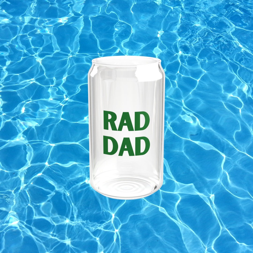 RAD DAD Glass Tumbler 16oz Drinking Glasses Iced Coffee Beer Coffee ...