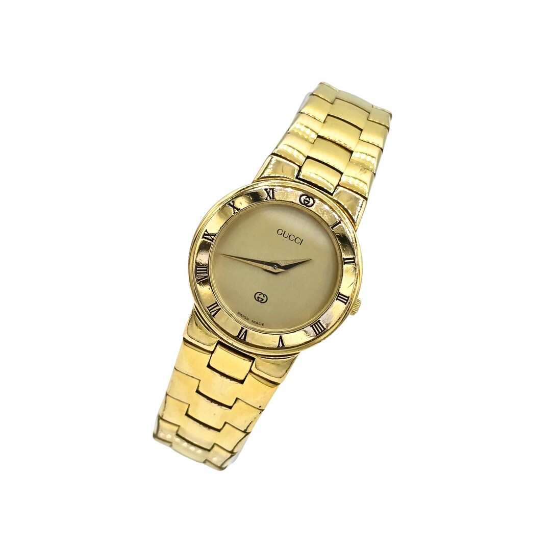 Authentic Vintage Gucci Ladies Dress Watch Model 3300L Stainless Steel ...