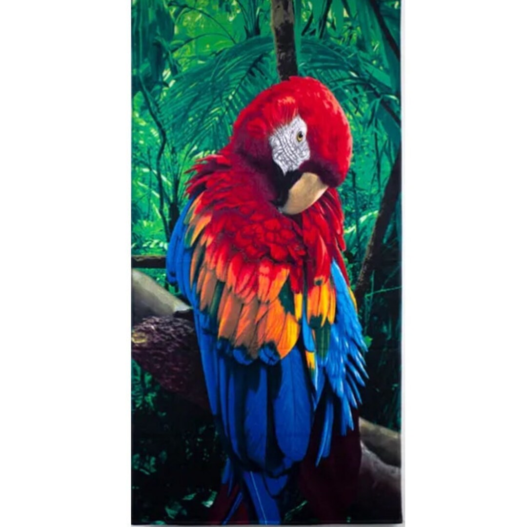 Giant Beach and Pool Towel Combed Bathroom,beach Gift,macaw,home ...